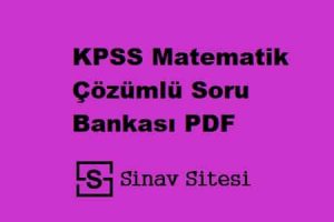 KPSS PDF Arşivi - Eğitim Destek forumu